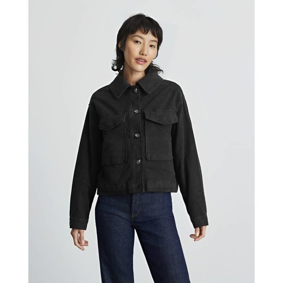 Everlane | Jackets & Coats | Everlane Moleskin Utility Jacket Black ...